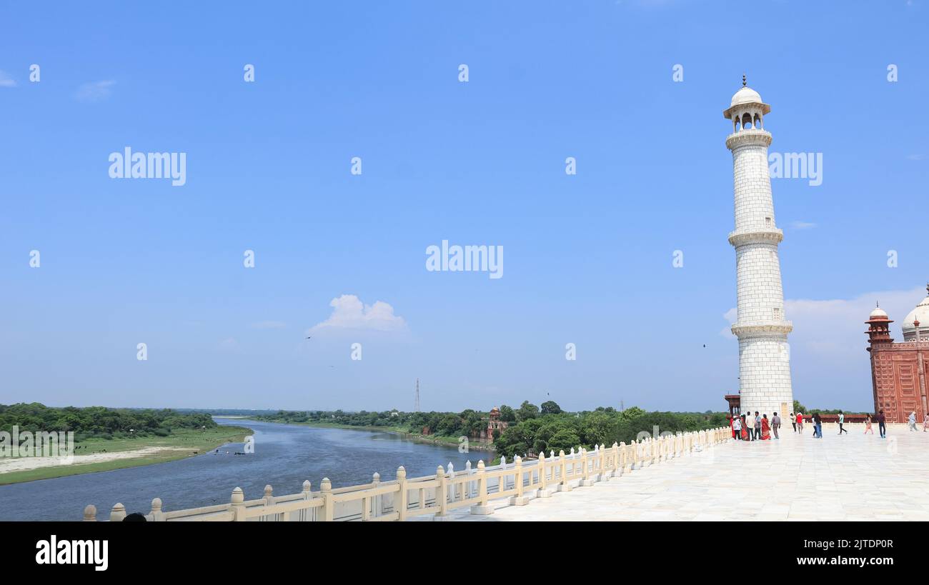 The View of Yamuna River near Taj Mahal. Agra, Uttar Pradesh, India ...