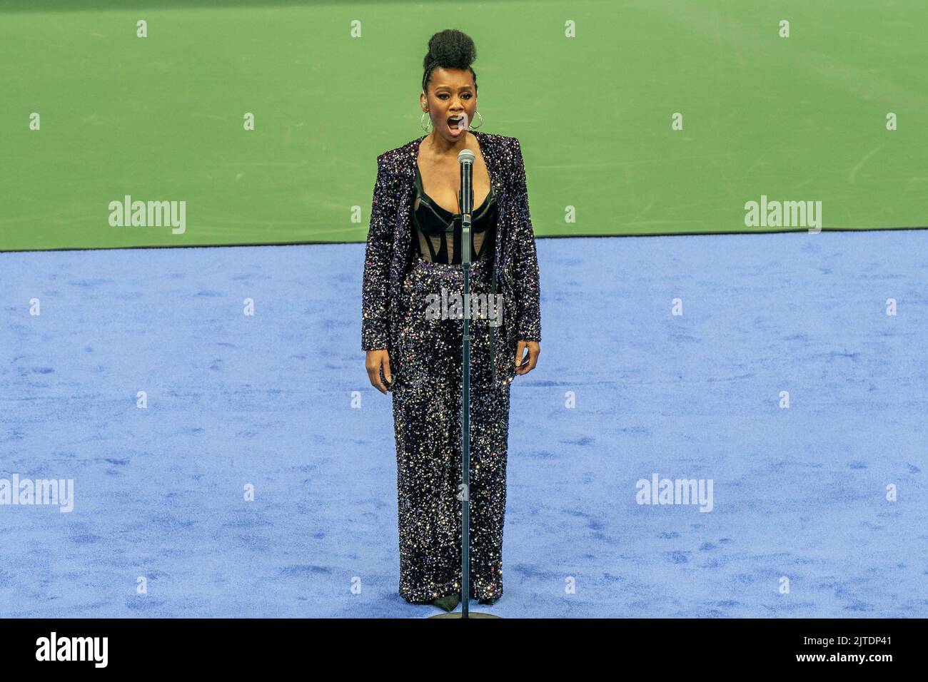 New York, US, August 29, 2022. Anika Noni Rose performs the national ...
