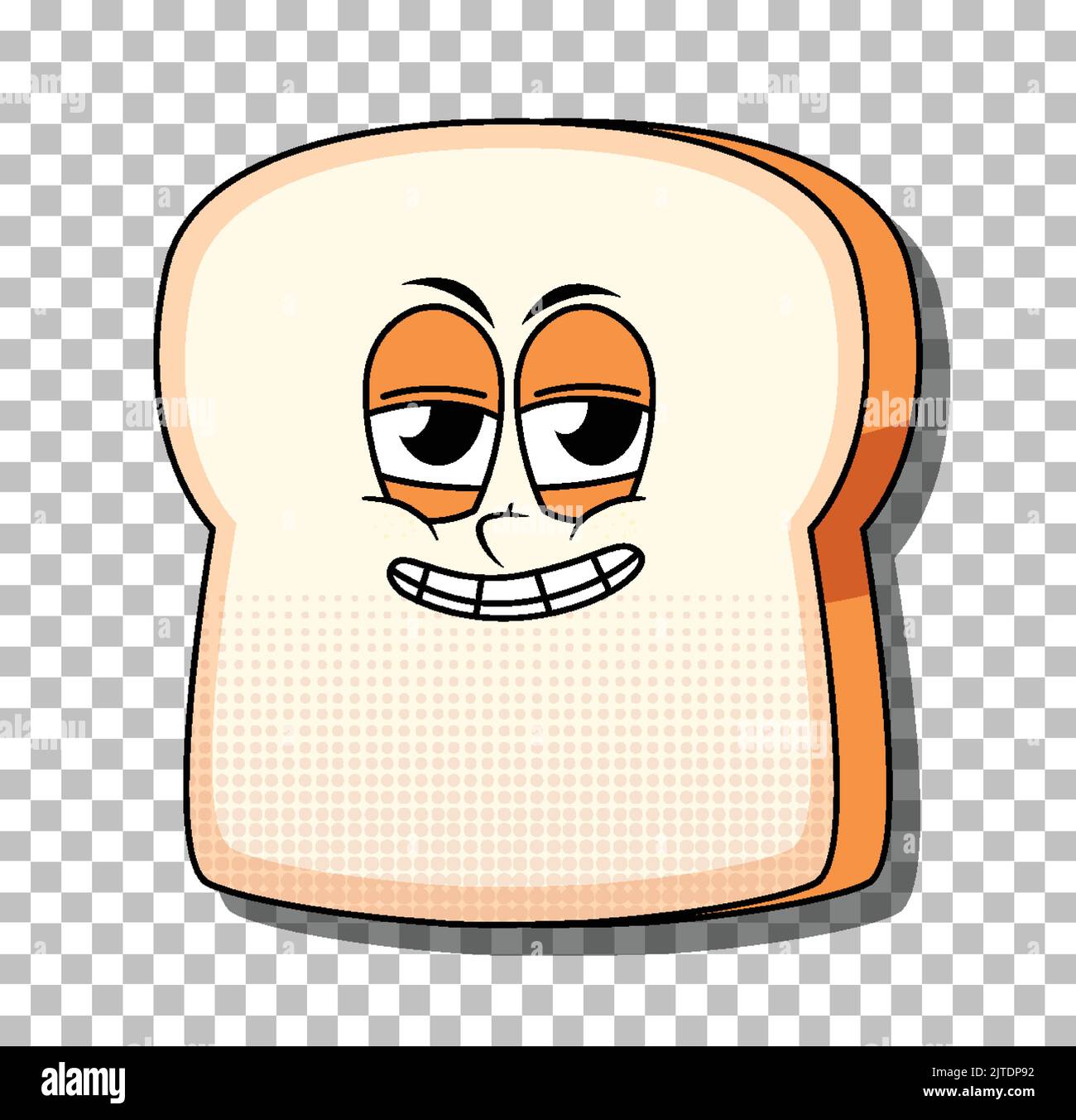 Bread cartoon character isolated illustration Stock Vector Image & Art ...