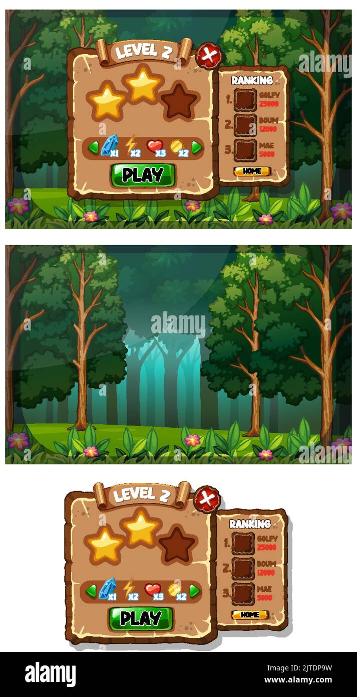 A game background template with elements illustration Stock Vector Image & Art - Alamy
