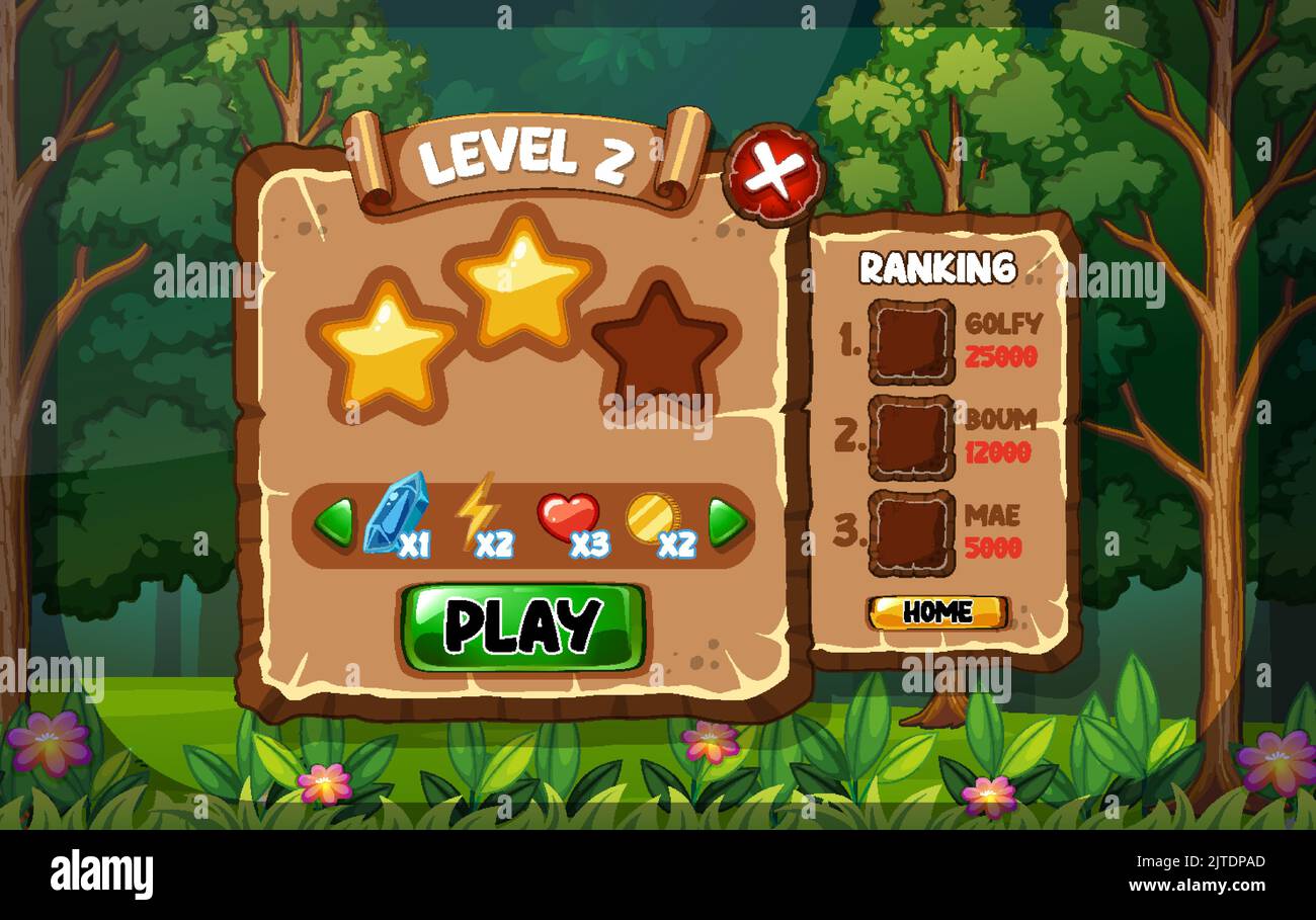 A game background template with elements illustration Stock Vector ...