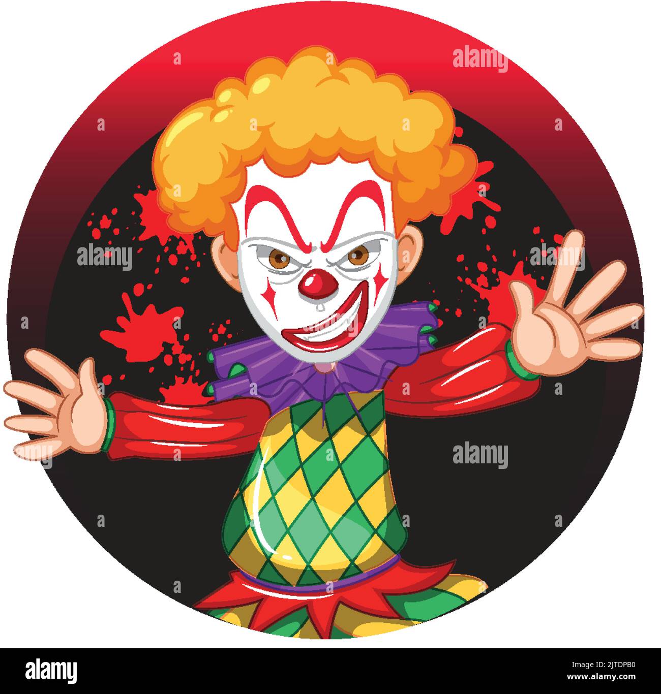 Cartoon clown with red nose illustration Stock Vector Image & Art - Alamy