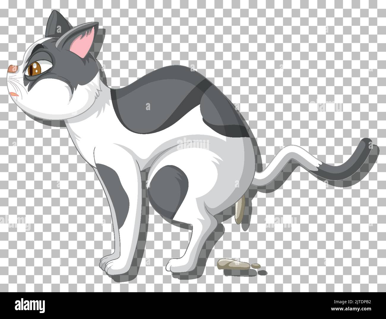 Pooping cat cartoon character illustration Stock Vector Image & Art - Alamy