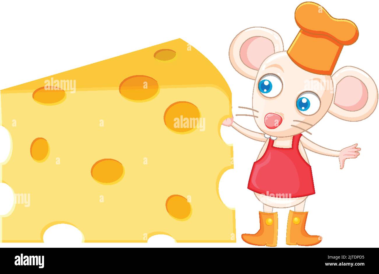 A cute rat with big cheese illustration Stock Vector Image & Art - Alamy