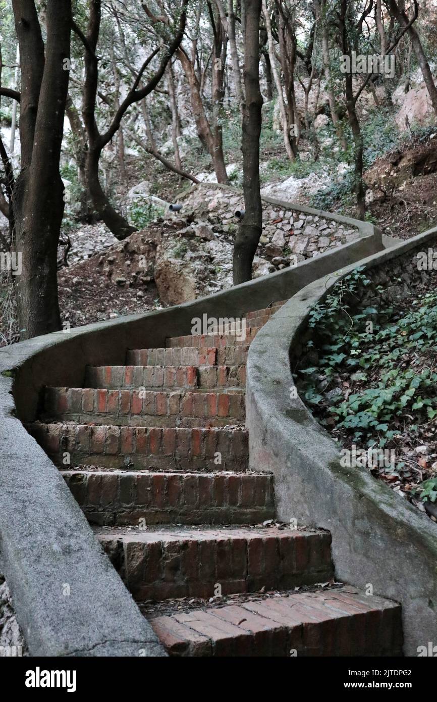 Capri - Scale del sentiero di Pizzolungo Stock Photo - Alamy