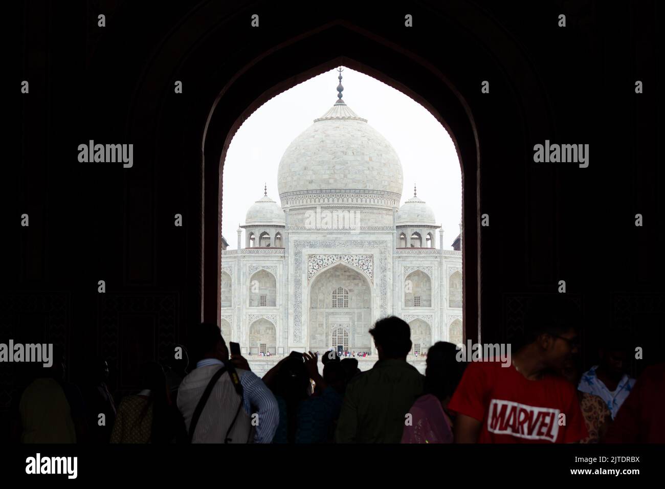 The Rear View of Taj Mahal, Entrance View, Uttara Pradesh, India Stock ...
