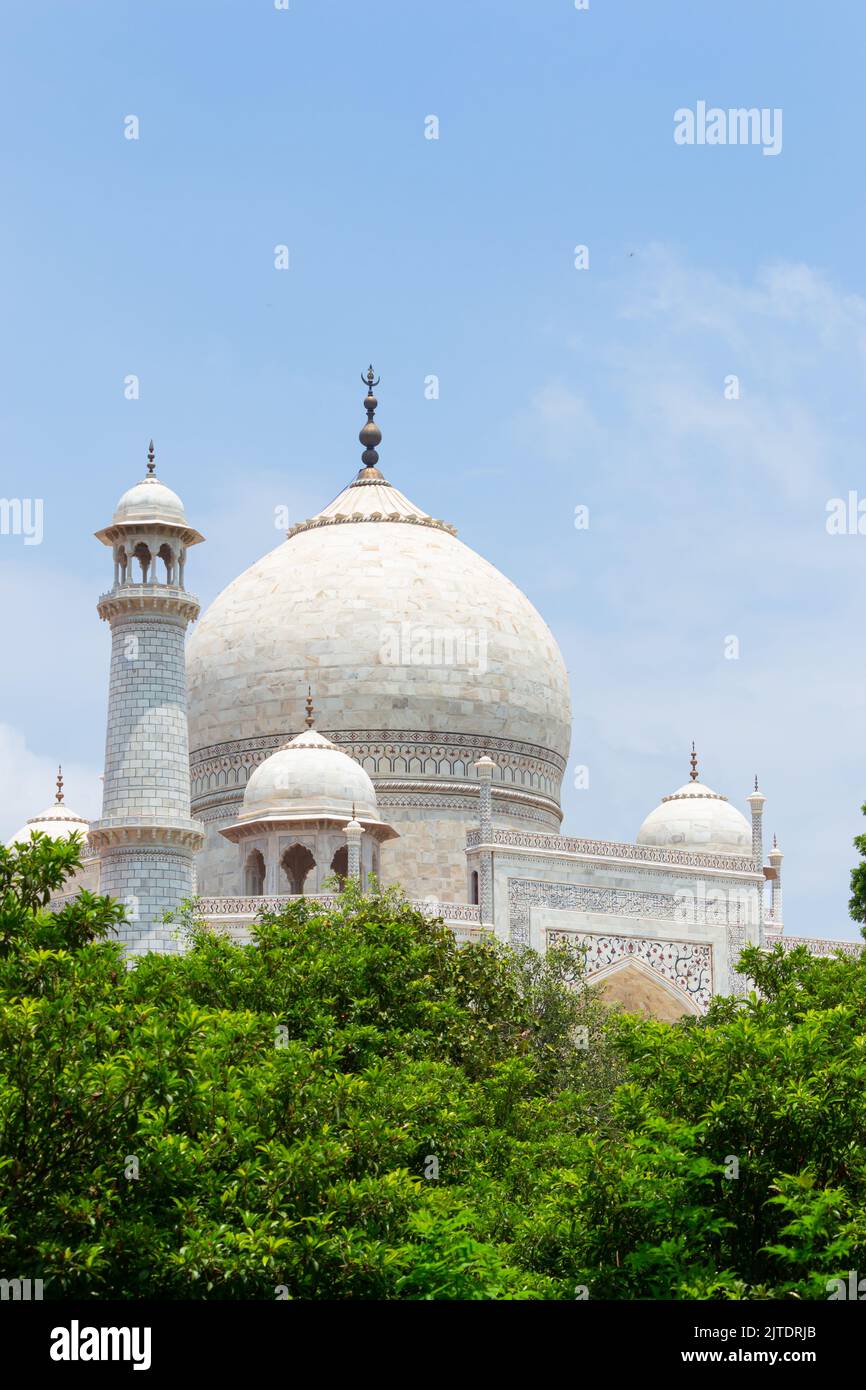 The Beautiful Tomb of Taj Mahal, White Marble, Agra, Uttar Pradesh ...
