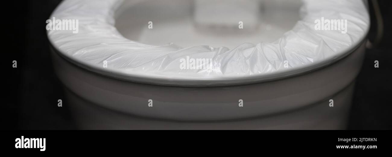 disposable cover pad on the rim of the toilet seat. wc hygiene system ...