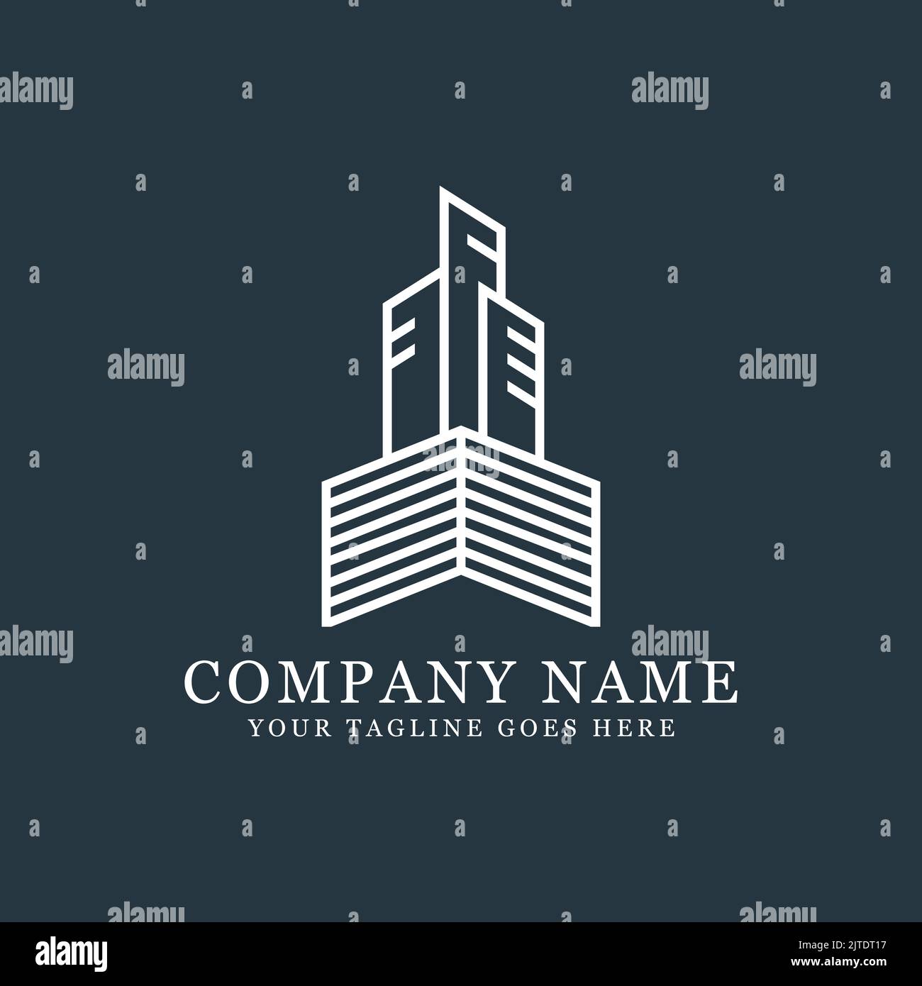 modern building town logo design vector with monogram geometric shape ...