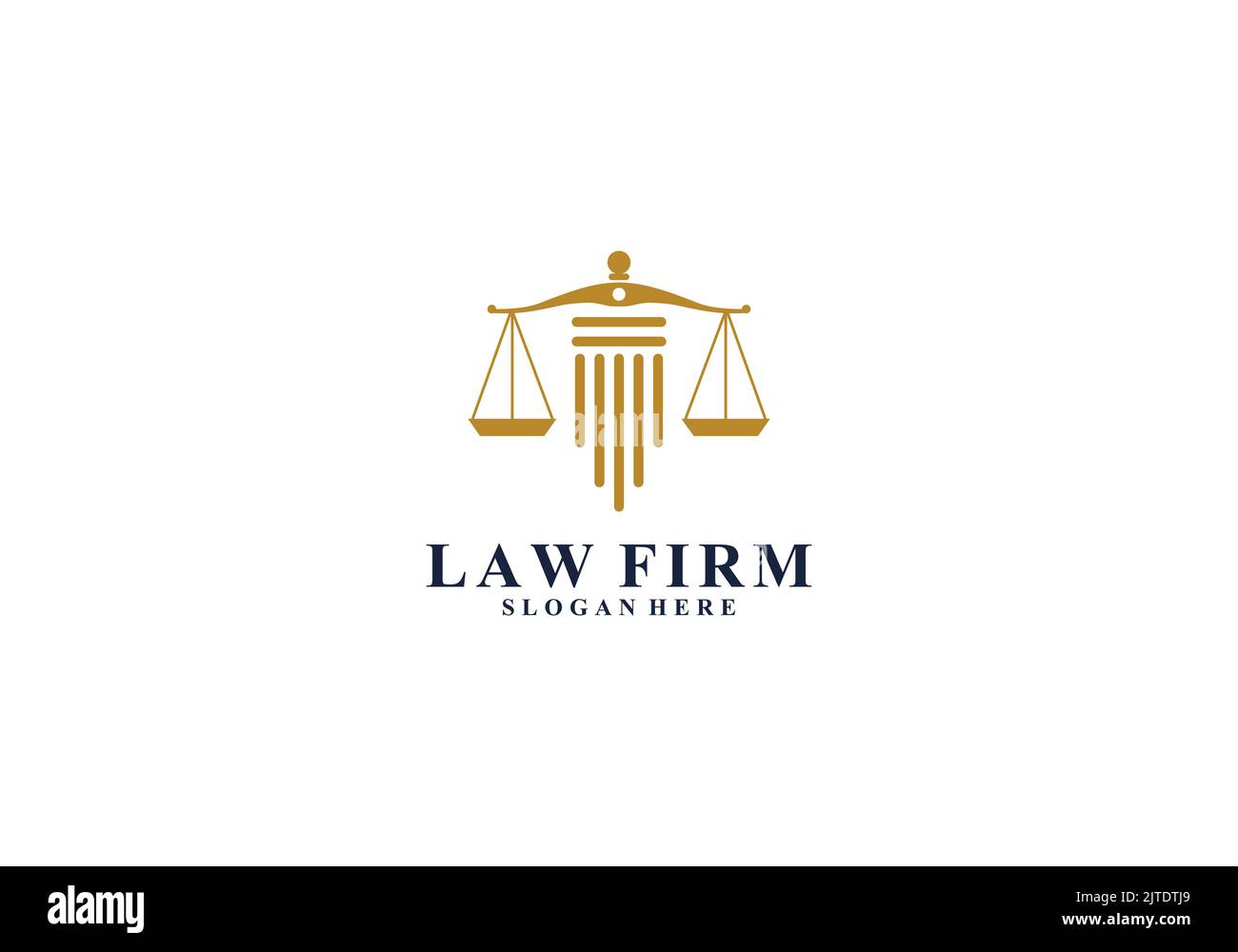 A law firm logo with a slogan on a white background Stock Vector Image ...