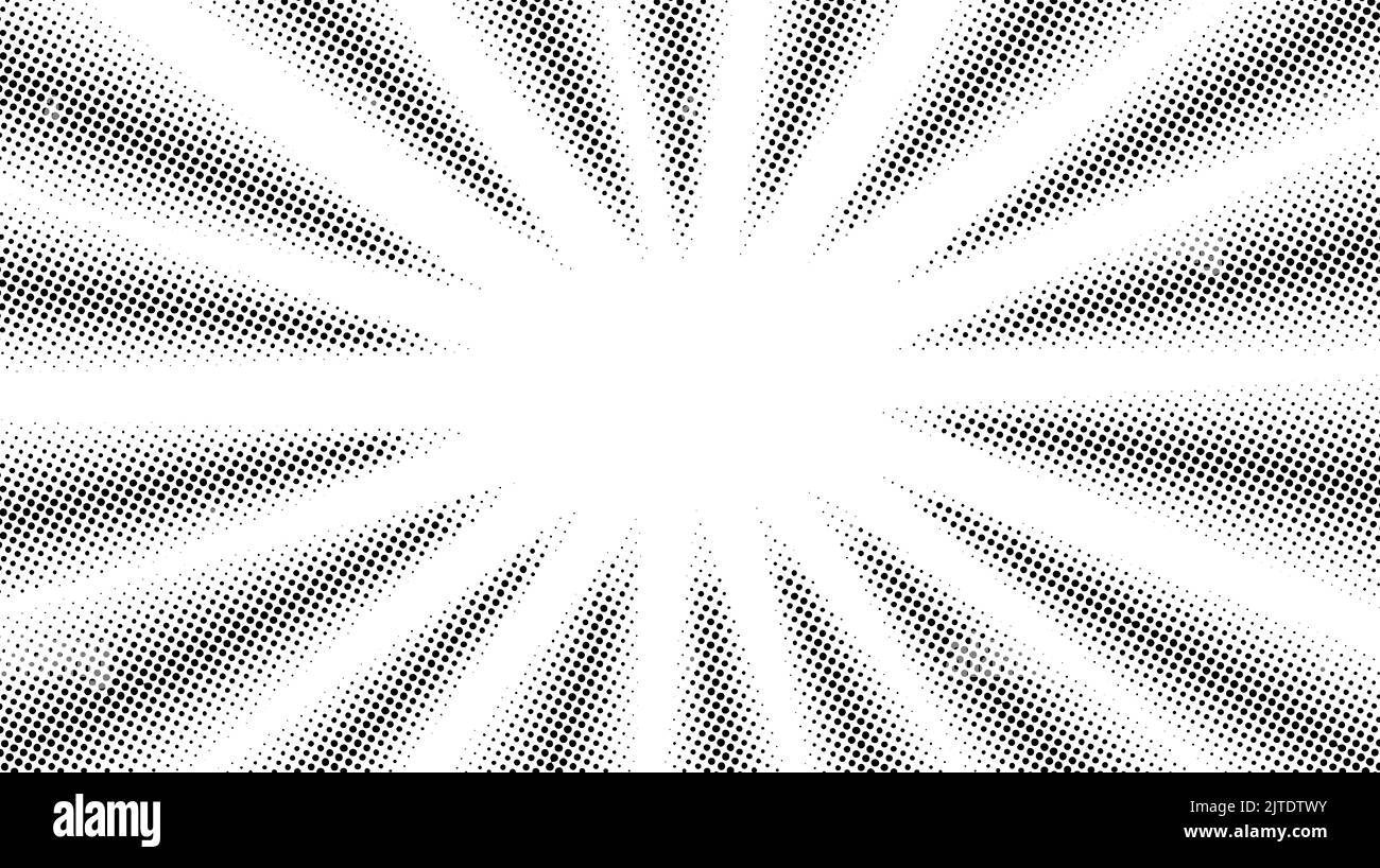 Halftone radial texture. Comic style grain background. Pop art faded ...
