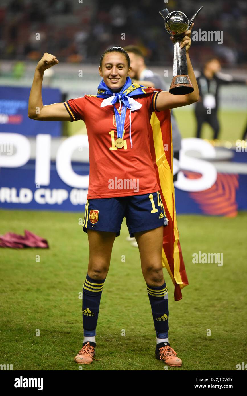 SAN JOSE, Costa Rica: Spain player Fiamma BENITEZ (14) poses with the ...