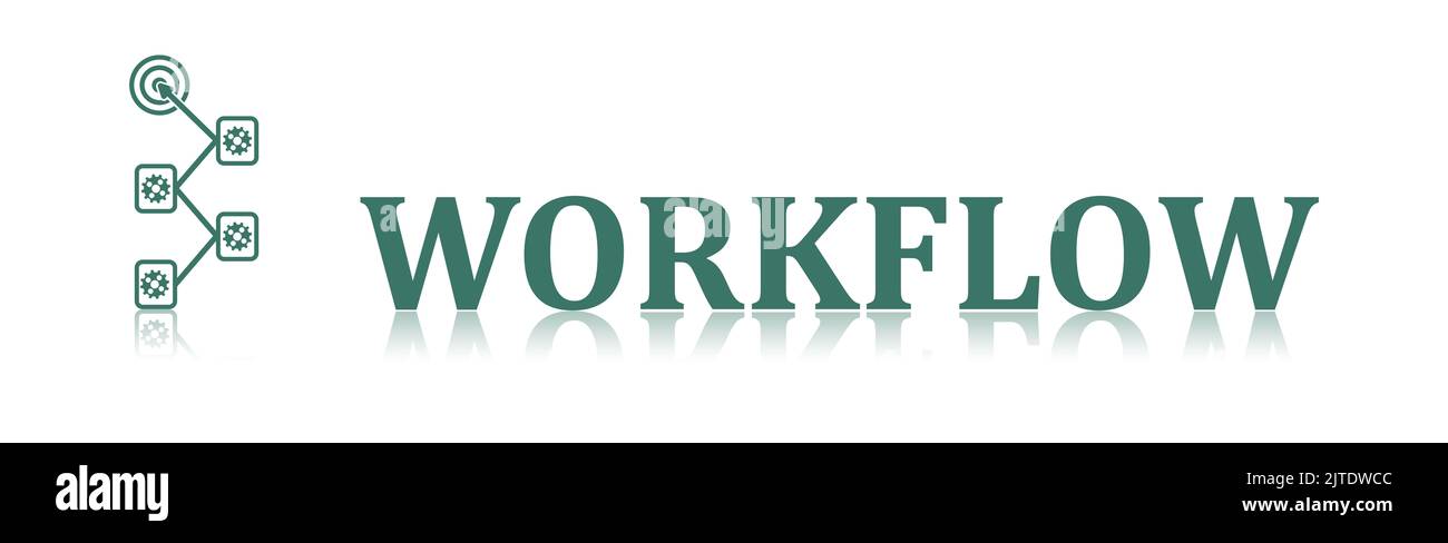 Illustration of a workflow concept Stock Photo - Alamy