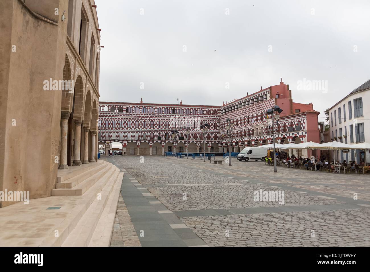 Badajoz Spain - 09 17 2021: View at the exterior at the iconic High ...