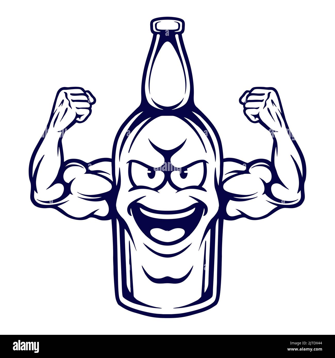 Happy beer glass mascot Cut Out Stock Images & Pictures - Alamy