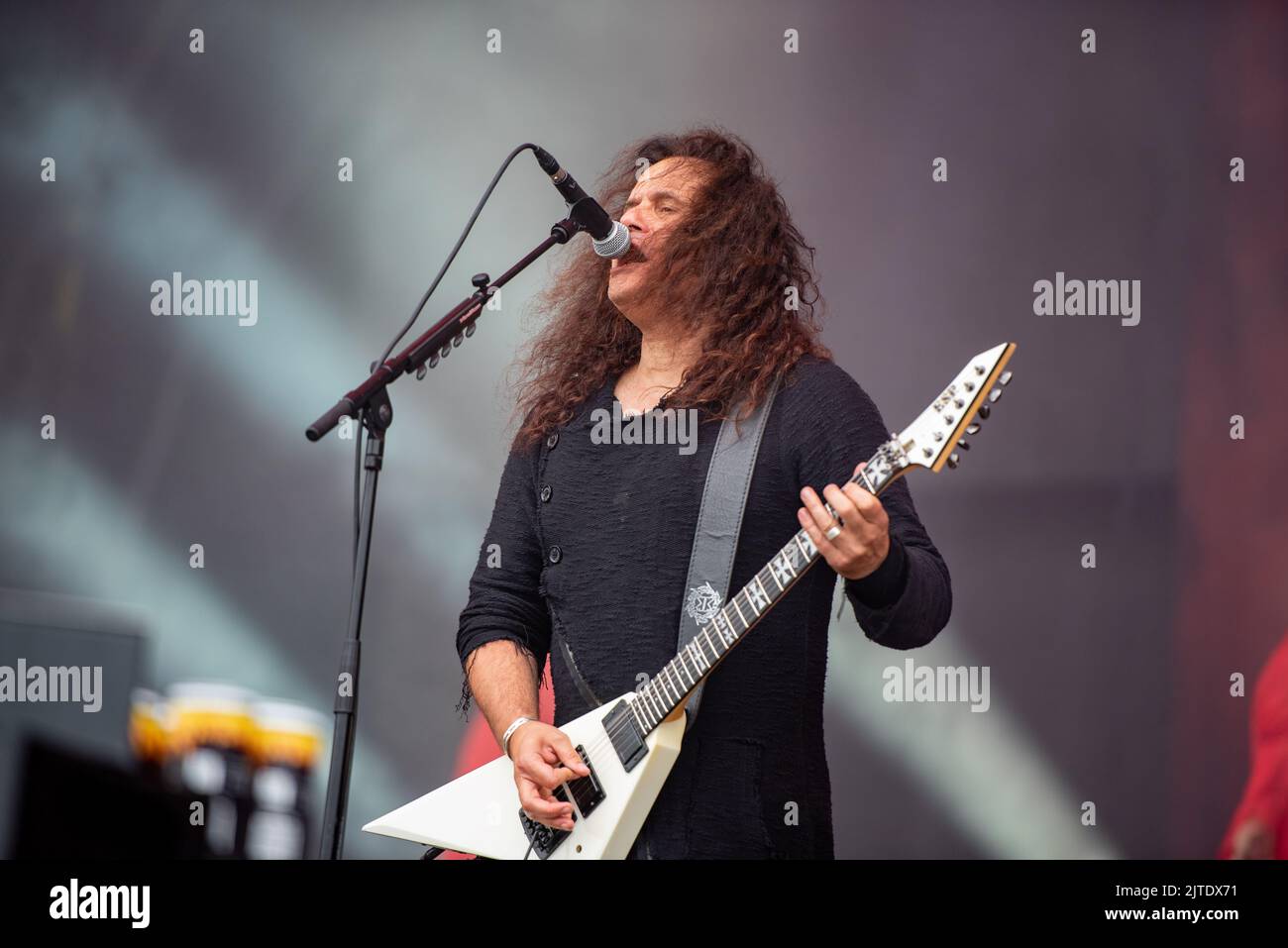 June 24, 2022: Mille Petrozza of Kreator performs at the Hellfest Open ...