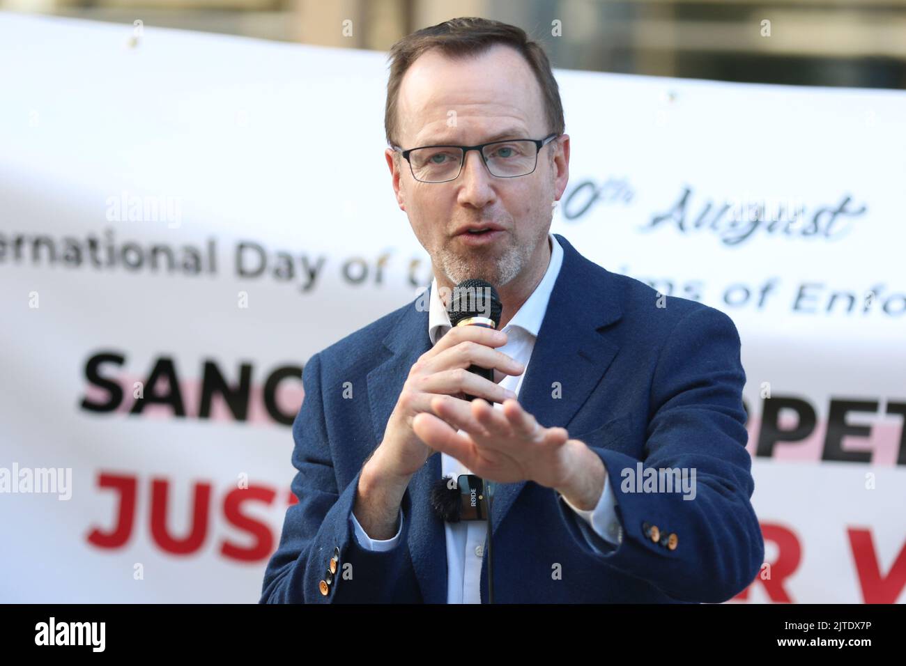 Sydney, Australia. 30th August 2022. Protest at the corner of Martin ...