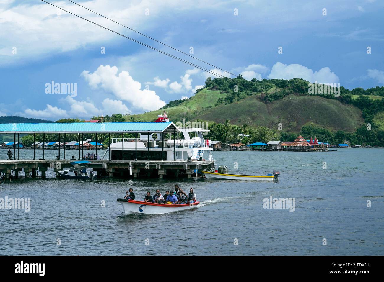 Jayapura, Papua, Indonesia, October 5, 2021: Papuans use traditional ...
