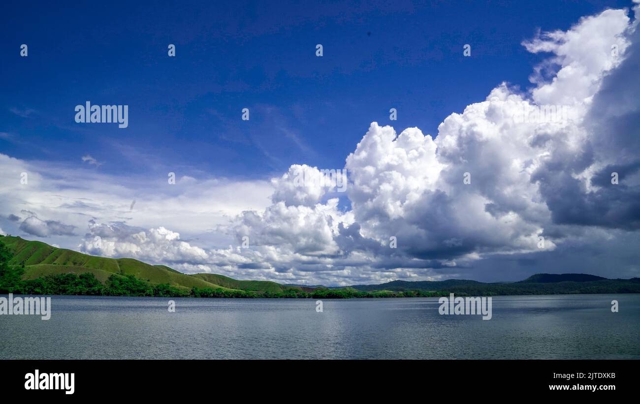 Landscape sentani lake in Jayapura, Papua, Indonesia Stock Photo - Alamy
