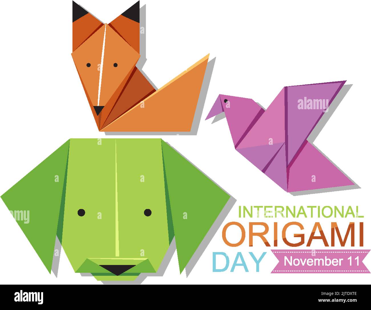 International Origami Day Banner Design illustration Stock Vector Image ...