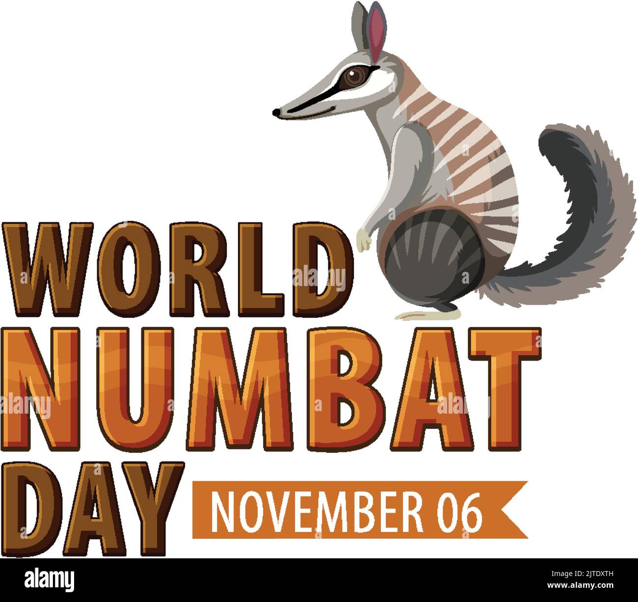 World Numbat Day Logo Design illustration Stock Vector Image & Art - Alamy