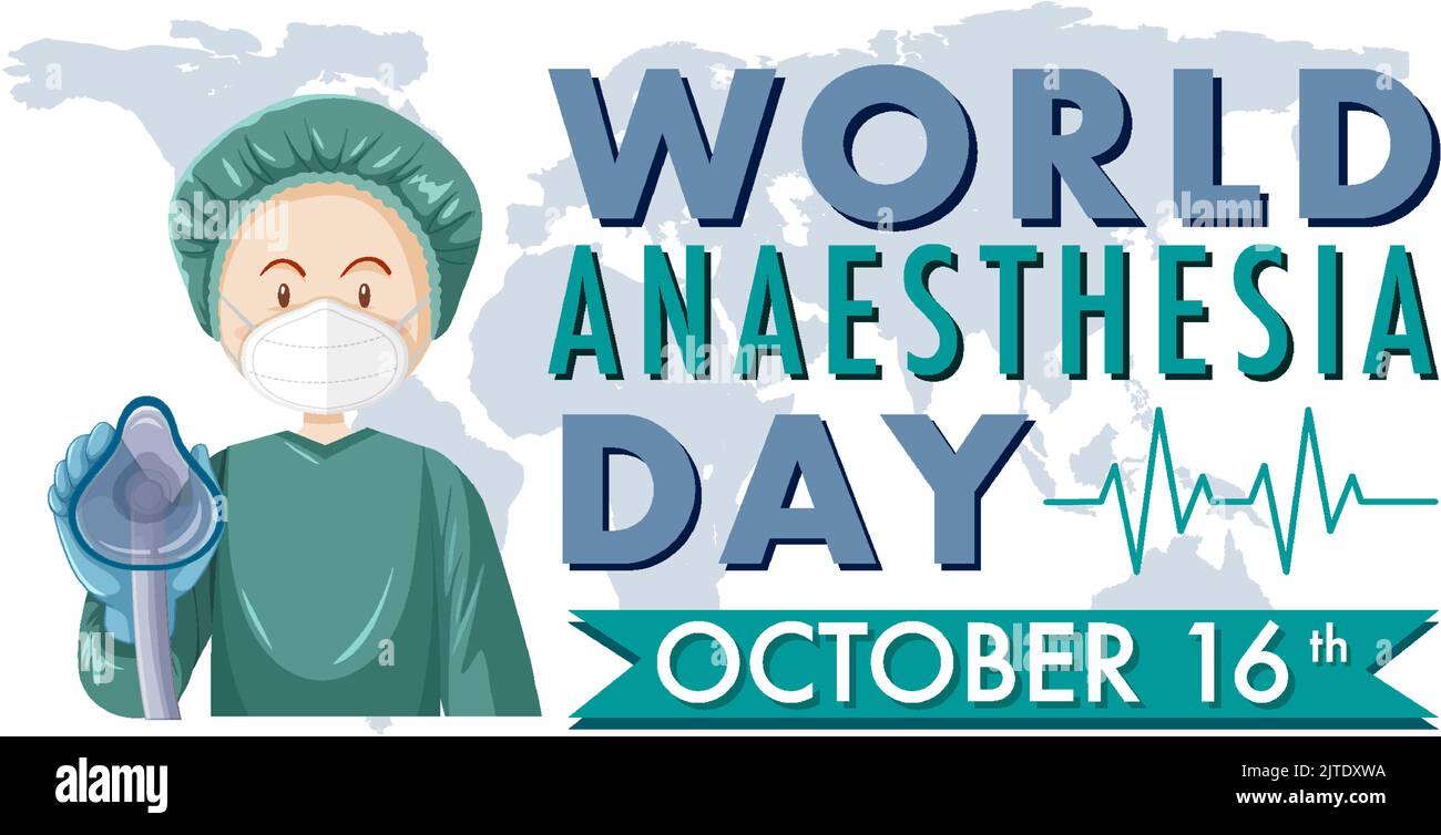 World Anaesthesia Day Banner Design illustration Stock Vector Image ...
