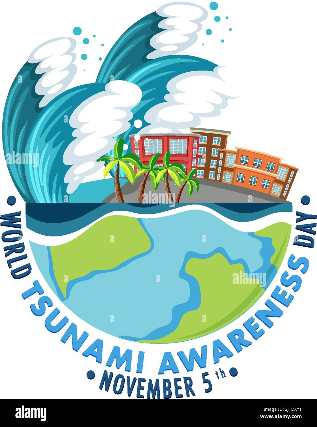 World Tsunami Awareness Day Banner Design illustration Stock Vector Image & Art - Alamy