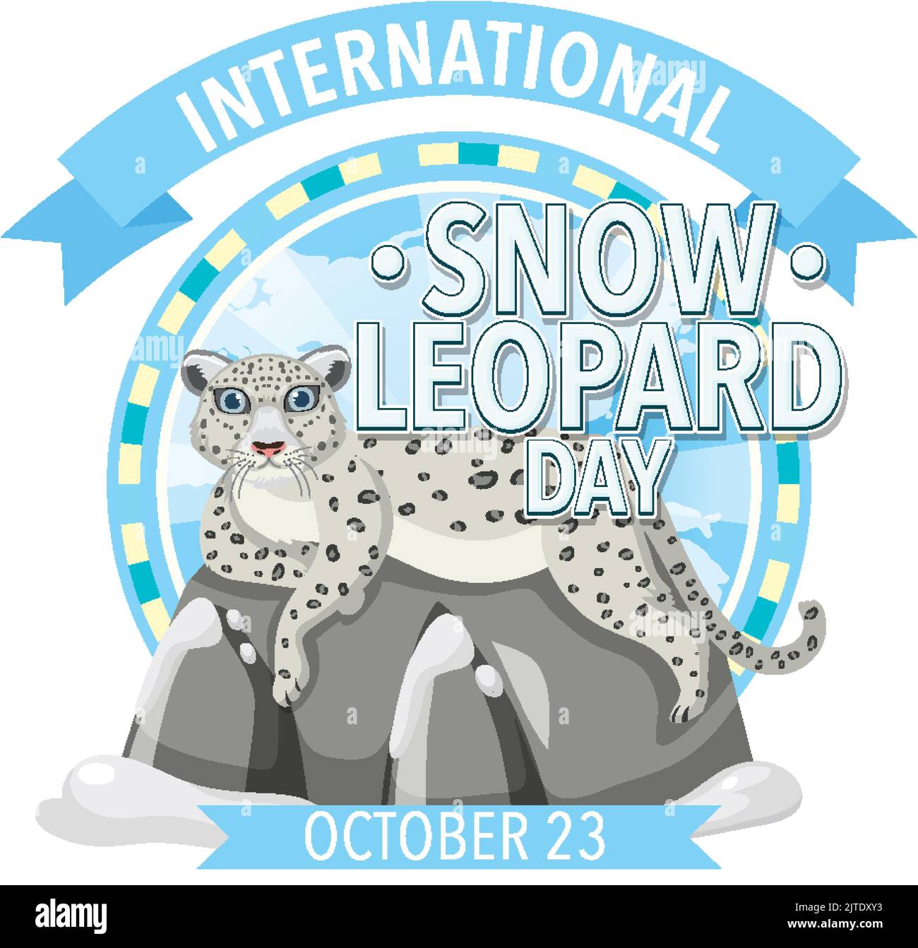 International Snow Leopard Logo Concept illustration Stock Vector Image ...