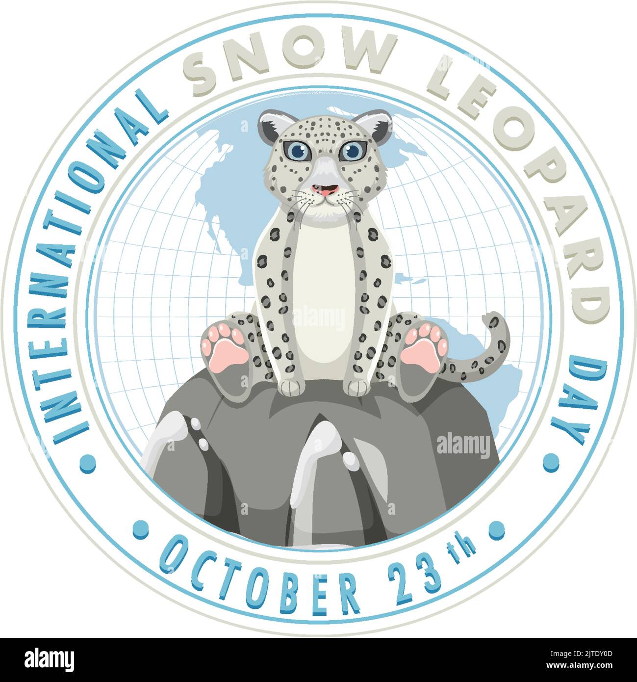 International Snow Leopard Day Banner Design illustration Stock Vector ...