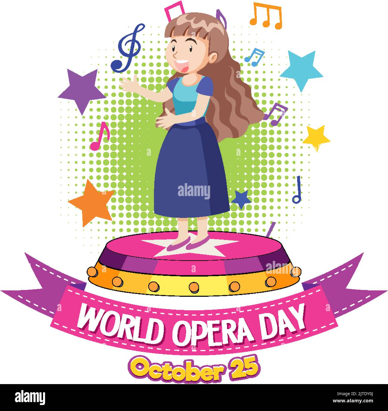 World Opera Day Poster Design illustration Stock Vector Image & Art - Alamy