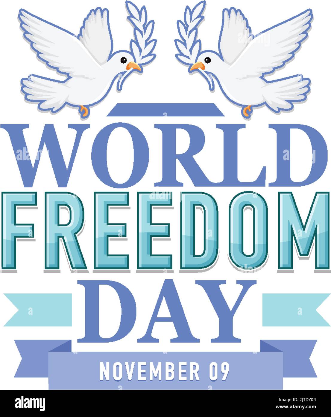 World Freedom Day Logo Design illustration Stock Vector Image & Art - Alamy