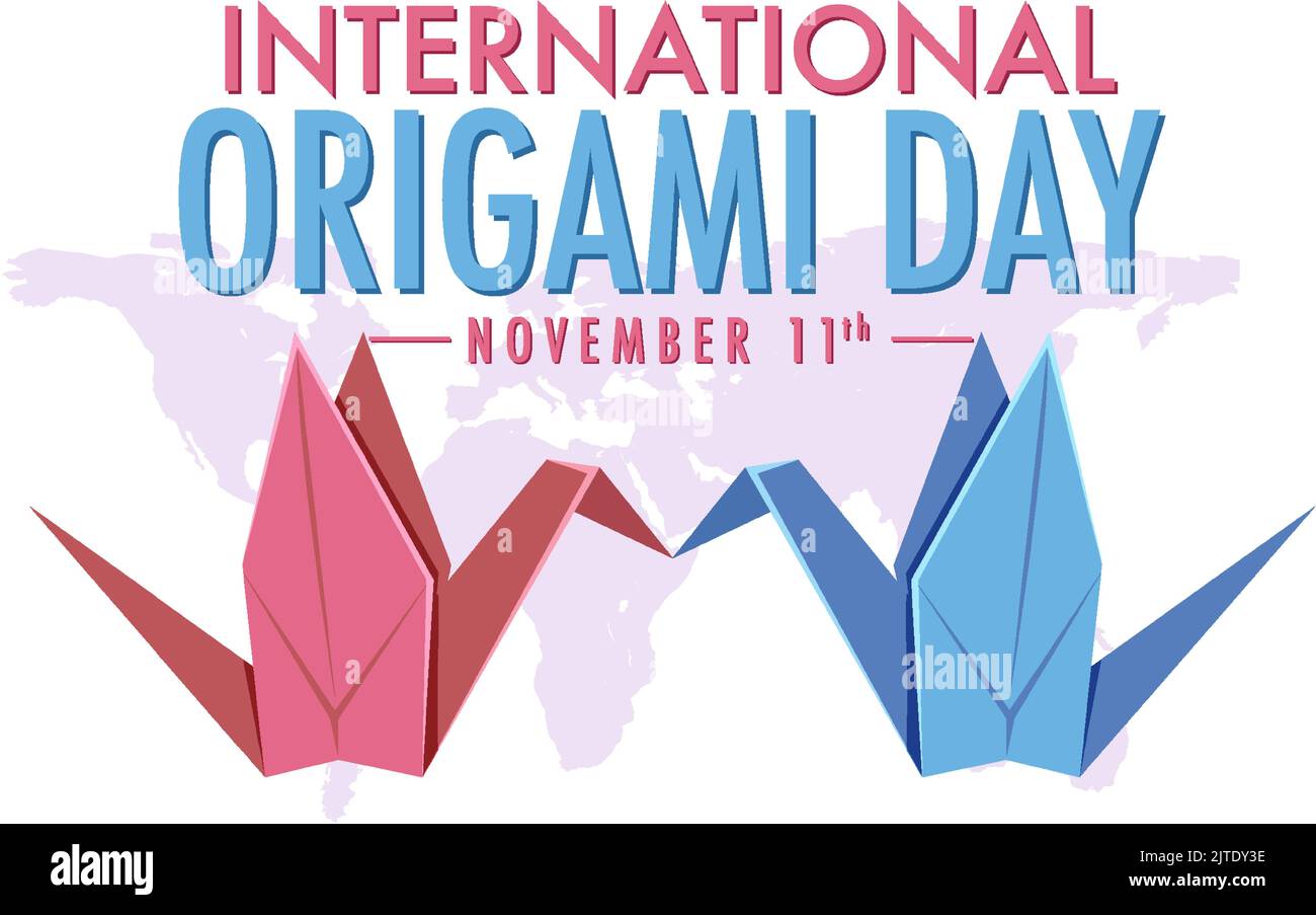 International Origami Day Logo Design illustration Stock Vector Image ...