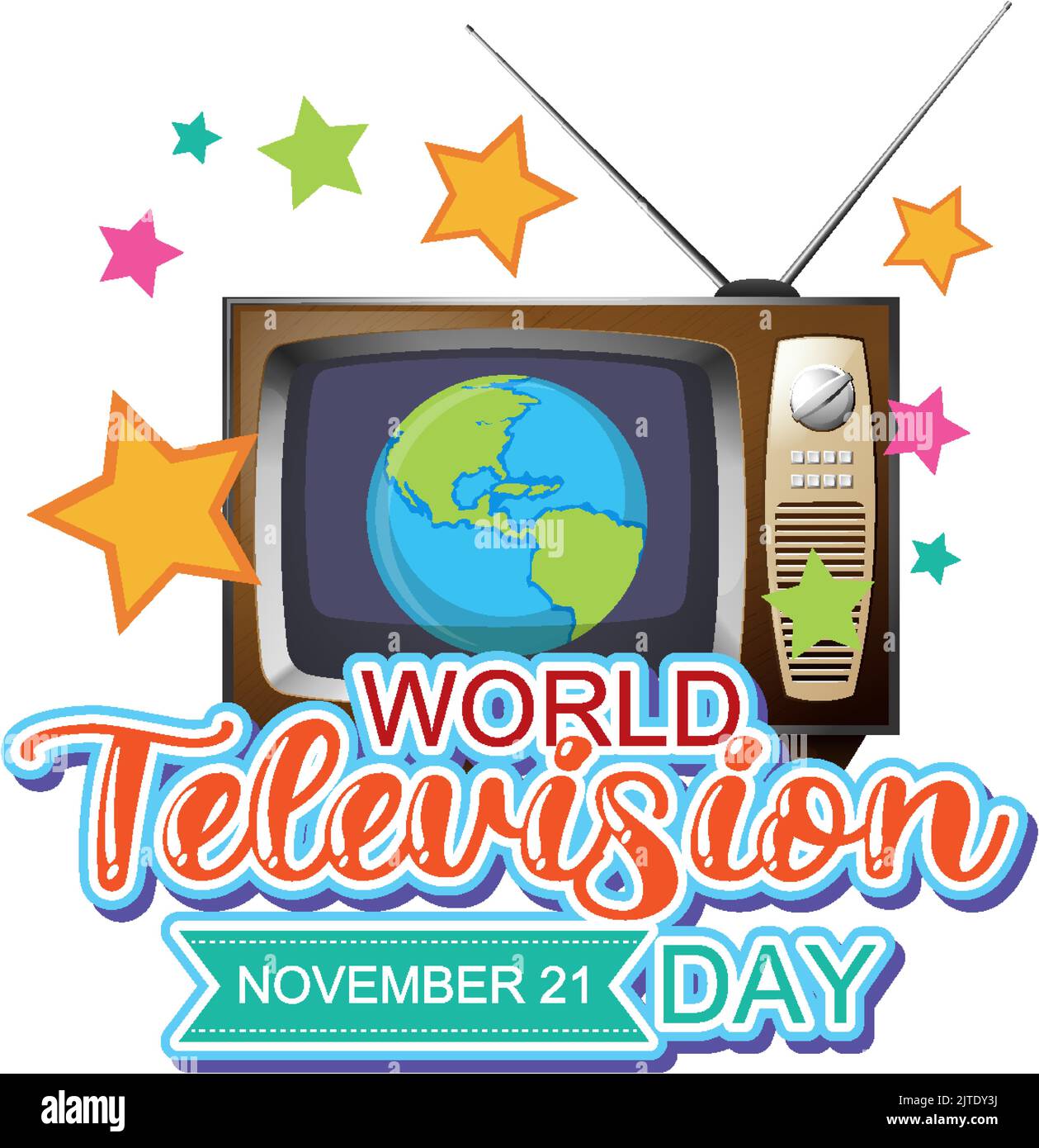 World Television Day Logo Design illustration Stock Vector Image & Art ...