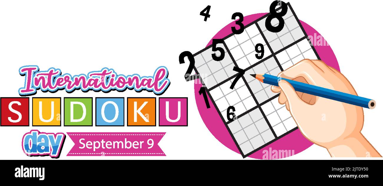 International Sudoku Day September 9 illustration Stock Vector Image ...