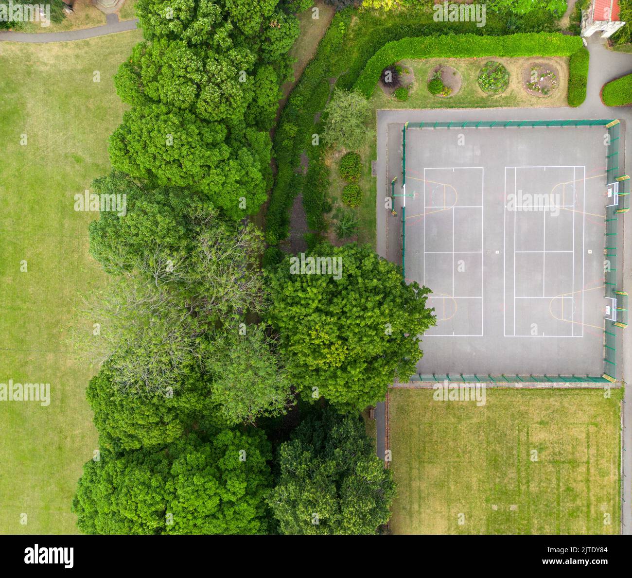 Aerial view of Muga Multi-use games area Stock Photo - Alamy Aerial view of Muga Multi-use games area Stock Photo - Alamy