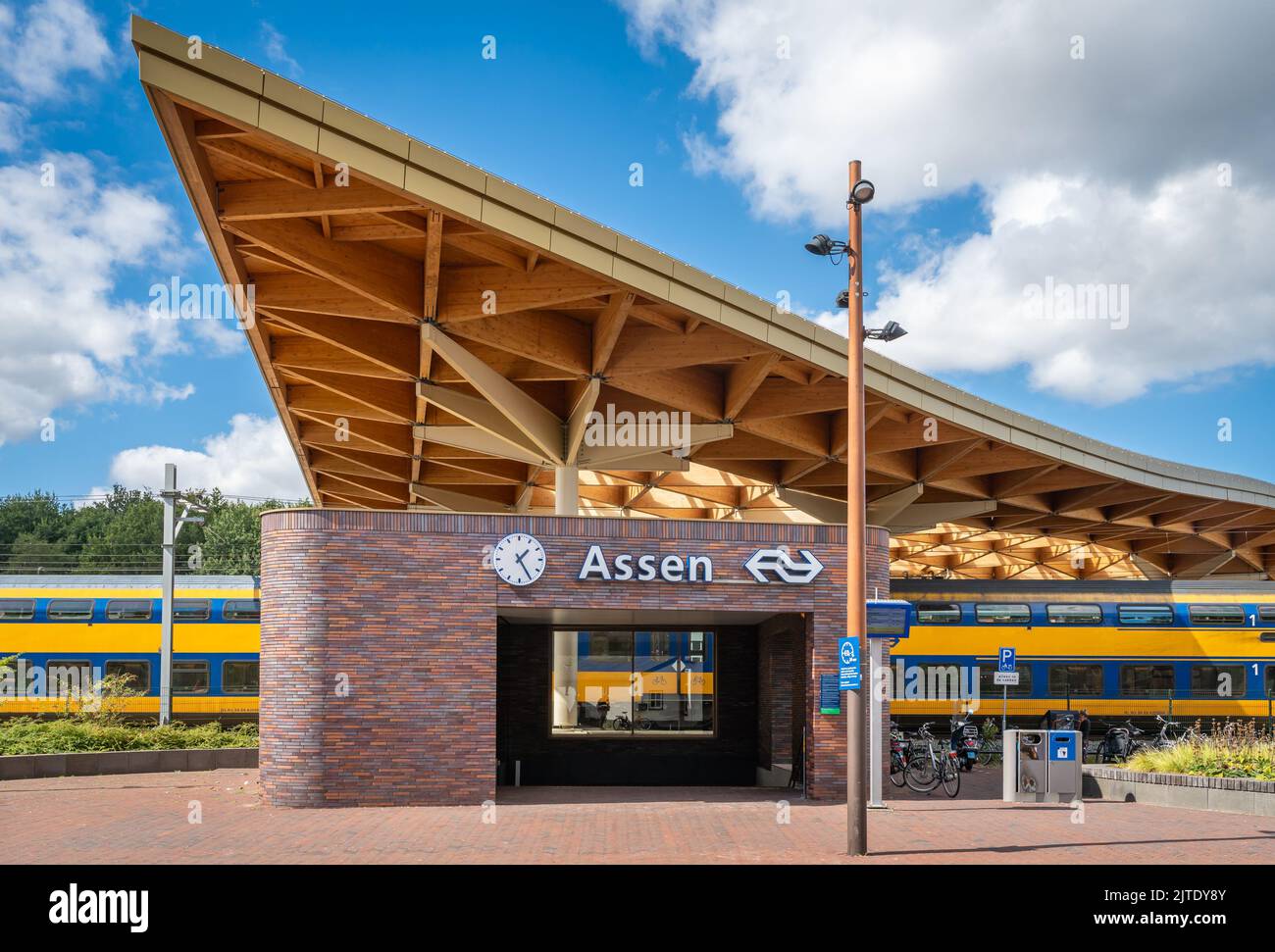 Assen, Province Drenthe, The Netherlands, 28.08.2022, Train station ...