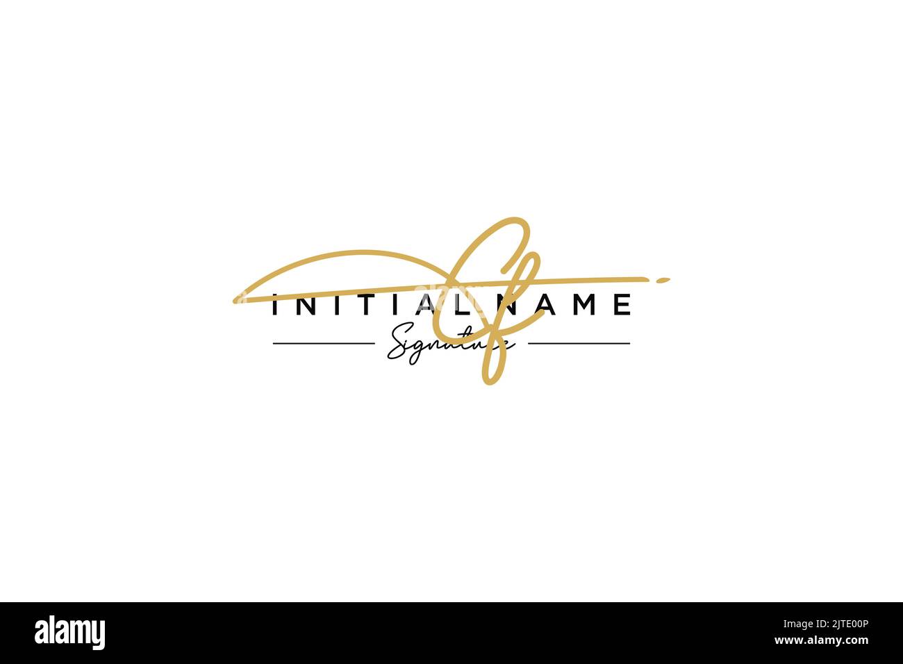 CF signature logo template vector. Hand drawn Calligraphy lettering ...