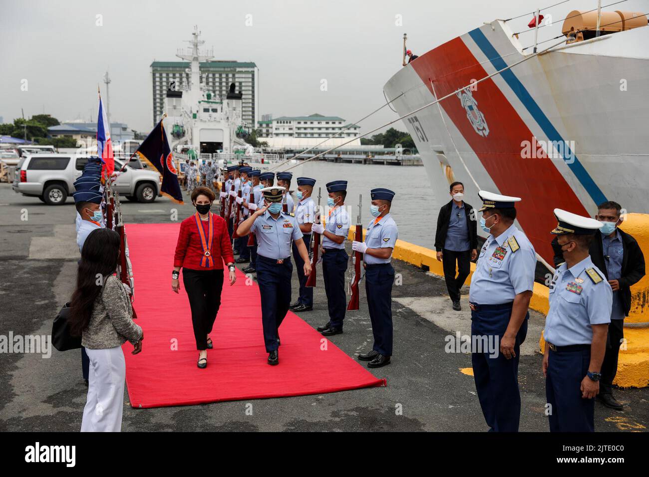 Manila, Philippines. 30th Aug, 2022. U.S. Ambassador to the Philippines MaryKay Loss Carlson ...