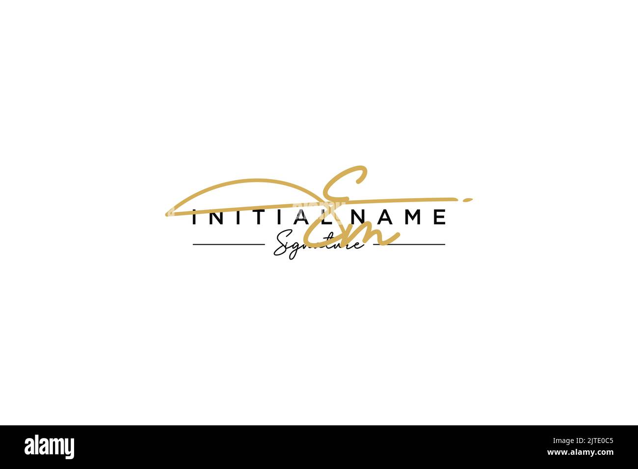 Em signature Stock Vector Images - Alamy