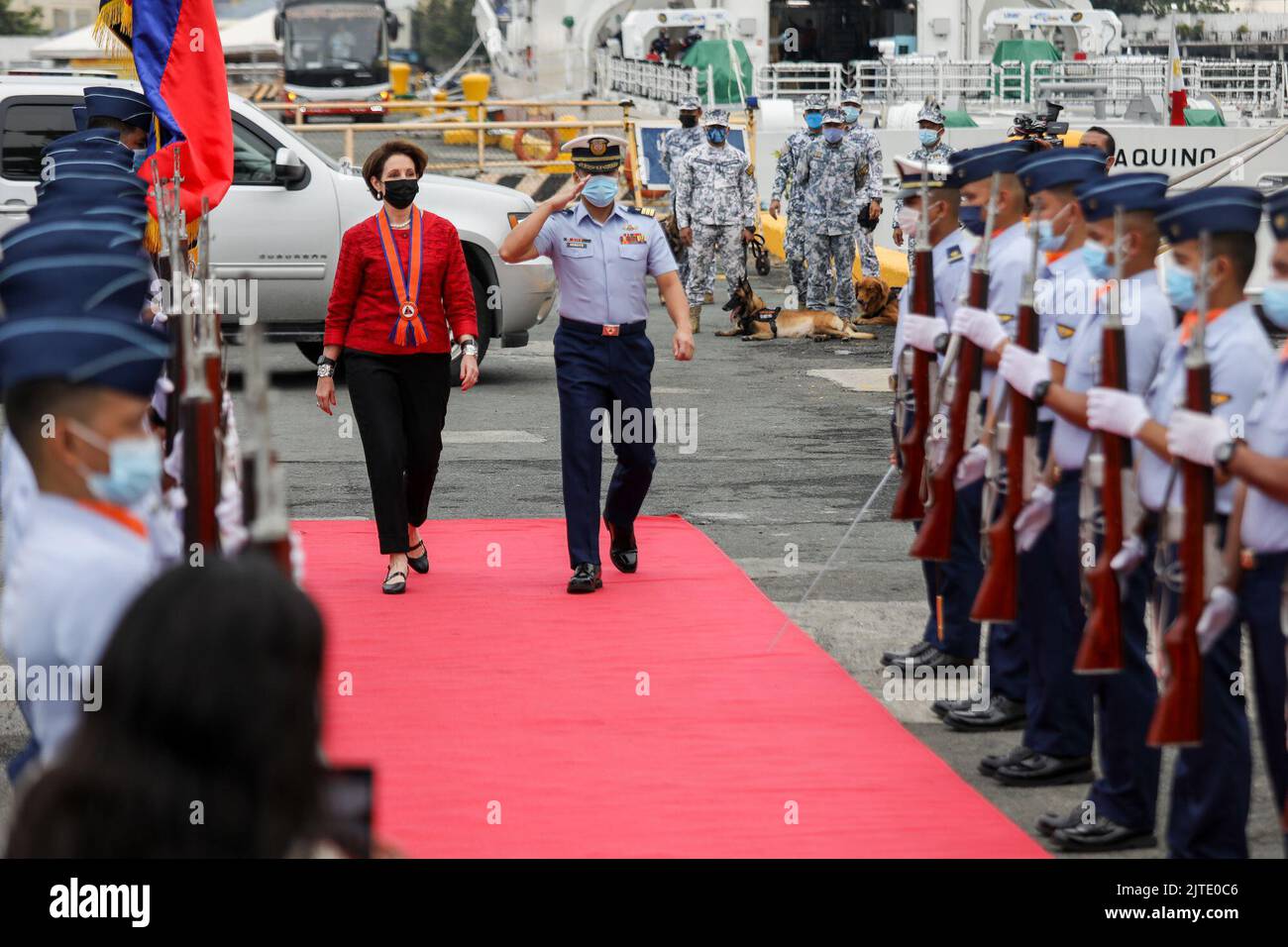 Manila, Philippines. 30th Aug, 2022. U.S. Ambassador to the Philippines MaryKay Loss Carlson ...