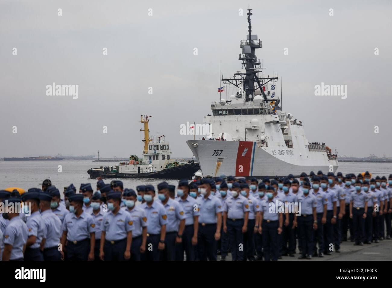 Manila, Philippines. 30th Aug, 2022. US Coast Guard cutter Midgett vessel arrives in the port ...