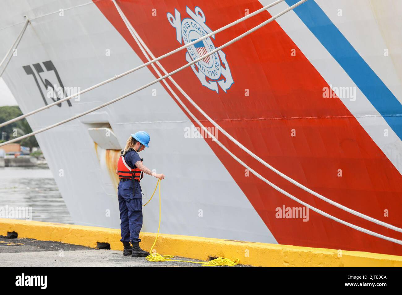 Manila, Philippines. 30th Aug, 2022. A member of the US Coast Guard ...