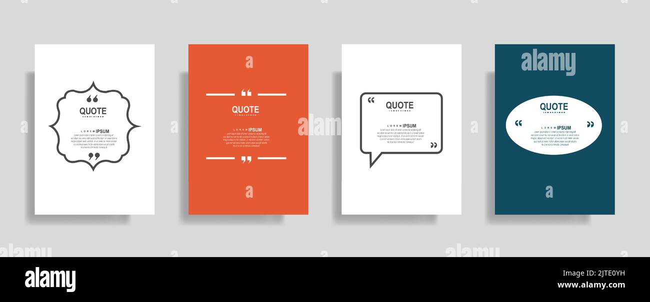 The four quotes frame blank template set illustration for mockup Stock ...