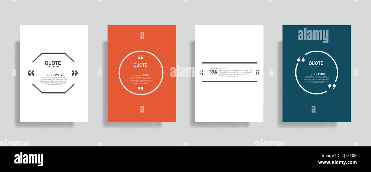 The four quotes frame blank template set illustration for mockup Stock ...