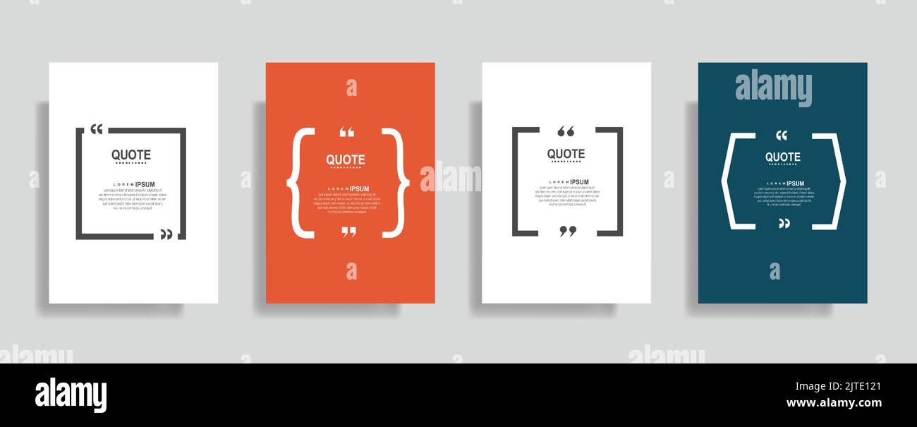 The four quotes frame blank template set illustration for mockup Stock ...