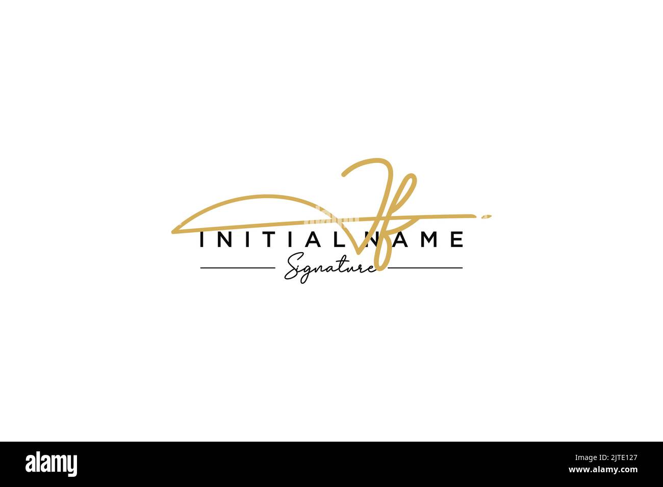 JF signature logo template vector. Hand drawn Calligraphy lettering ...