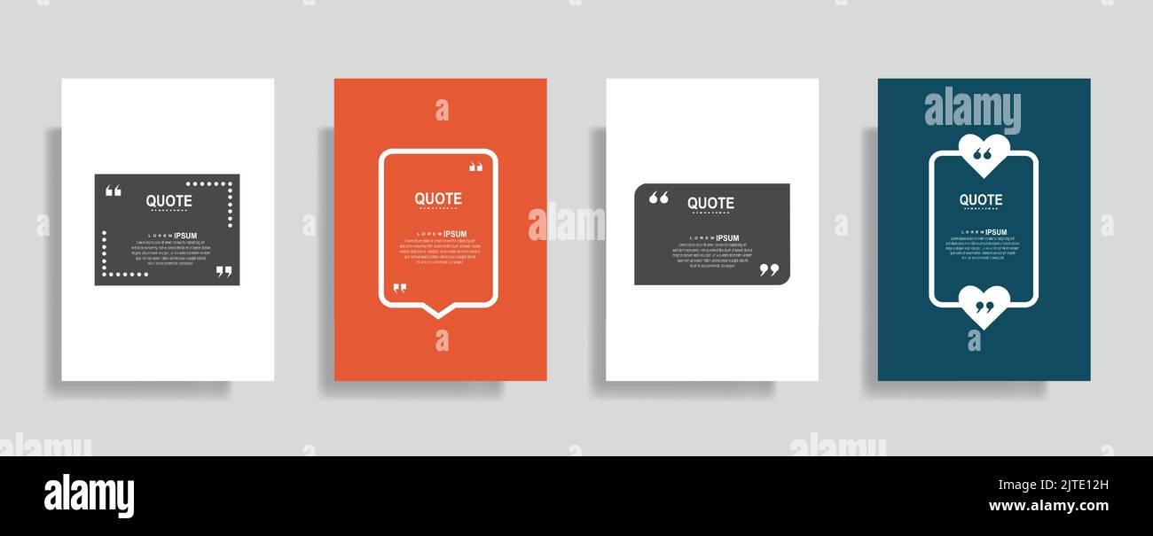 The four quotes frame blank template set illustration for mockup Stock ...
