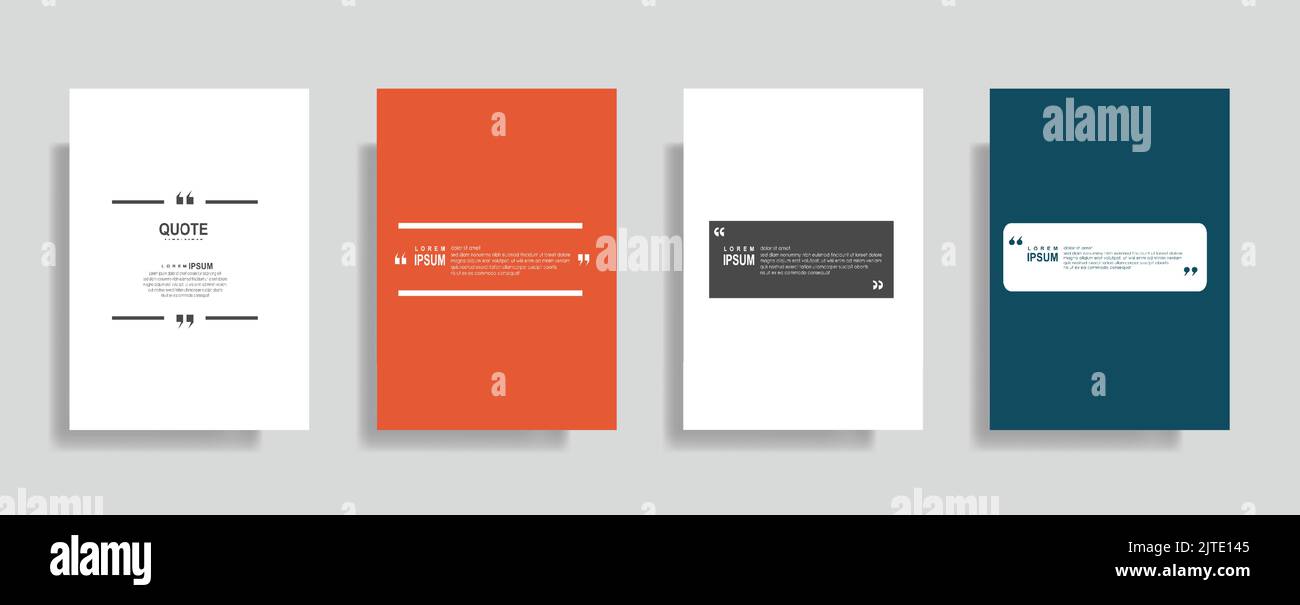 The four quotes frame blank template set illustration for mockup Stock ...