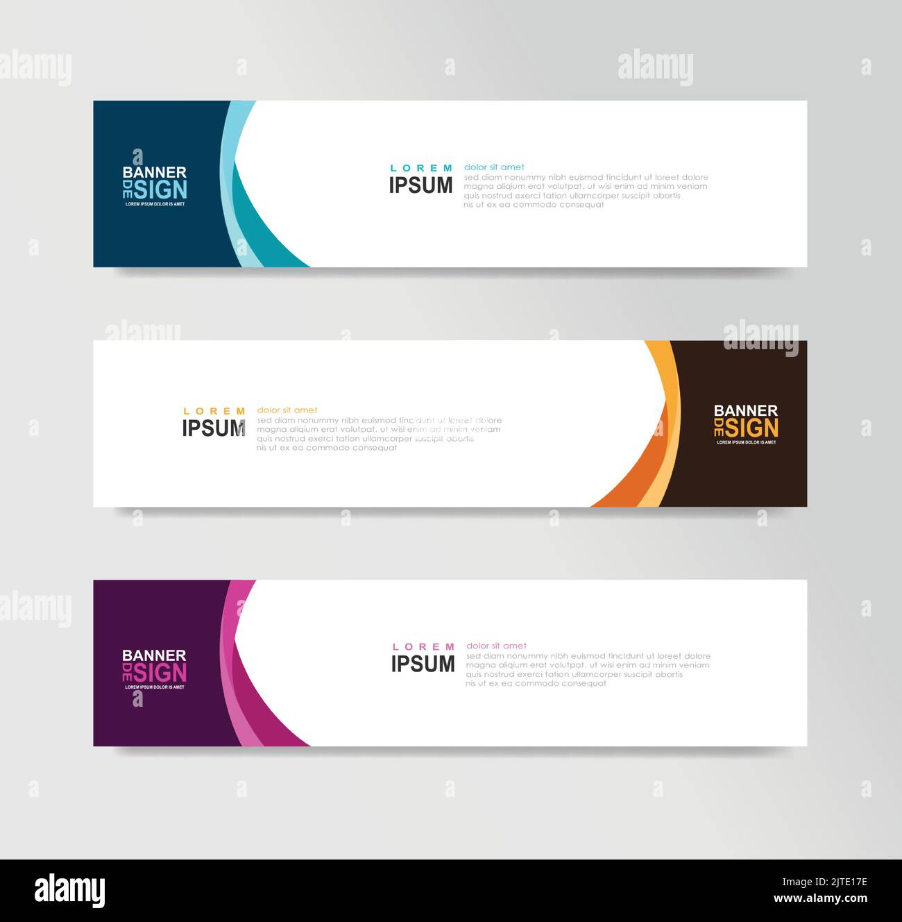 A horizontal web banner template illustration Stock Vector Image & Art ...