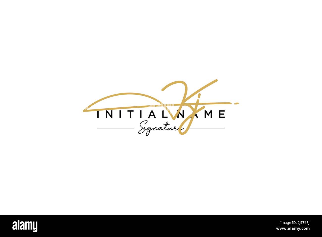 Kj signature Stock Vector Images - Alamy